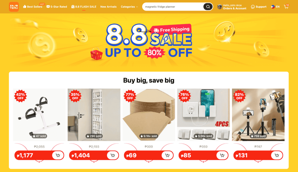 Announcing Temu Philippines 10.10 Sale