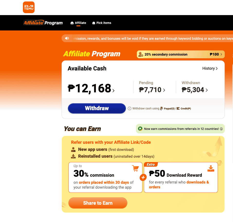 How to Join the Temu Affiliate Program in the Philippines